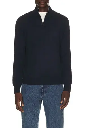 Soft Goat Half Zip Sweater