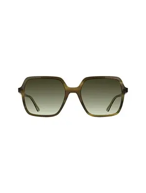 Calvin Klein Modified Rectangle Sunglasses - Gradient Khaki