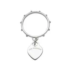 VON TRESKOW Antique Ring With Flat Vt Heart - Silver