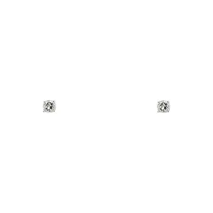 VON TRESKOW 4mm Cubic Zirconia Studs - Silver