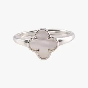VON TRESKOW Clover Ring Mother Of Pearl - Silver