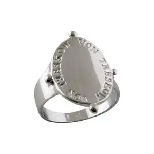 VON TRESKOW Vertical Oval Plate Ring