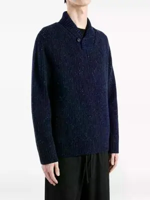 Barbour Flecked Shawl-collar Sweater