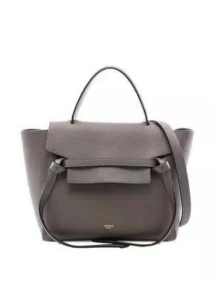 Celine 2010-2026 Micro Grained Calfskin Belt Bag Satchel - Grey