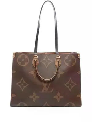 LOUIS VUITTON 2021-2026 Monogram Reverse Giant Onthego Gm Satchel - Brown