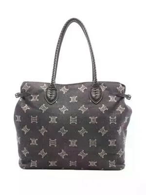 Celine 20th Century Macadam Denim Tote Bag - Grey