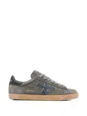 Premiata Steven Logo-patch Sneakers - Grey