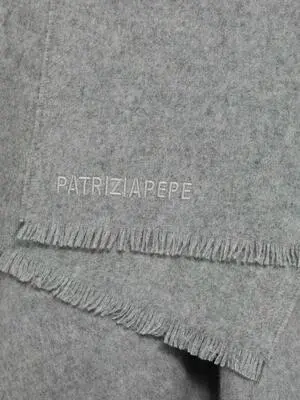 Patrizia Pepe Logo-embroidered Fringed Cape