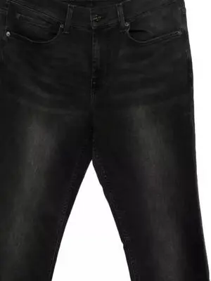 7 For All Mankind Slimmy Faded-effect Jeans - Black