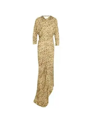 CORTANA Anthea Abstract-print Maxi Dress - Neutrals