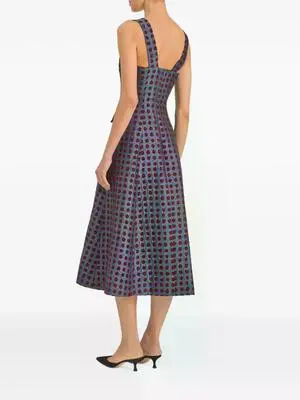 MARKARIAN Birdie Floral-jacquard Midi Dress
