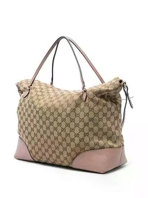 Gucci 2016-2026 Large Gg Canvas Bree Fold Over Tote Satchel