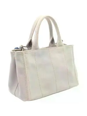 Prada 2013-2026 Small Canvas Canapa Logo Tote Satchel