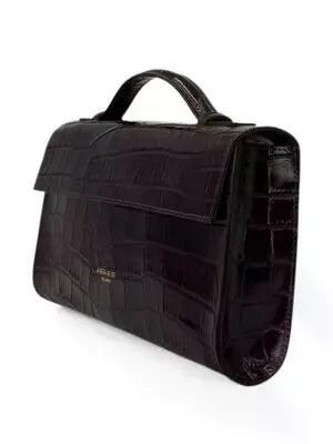 AVENUE 67 Paloma Crocodile-effect Leather Tote Bag