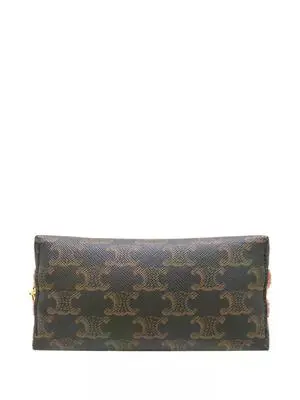 Celine 2022 Triomphe Coated Canvas Clutch On Chain Crossbody Bag
