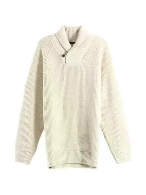 Barbour Fleck Ribbed Shawl-collar Sweater - Neutrals