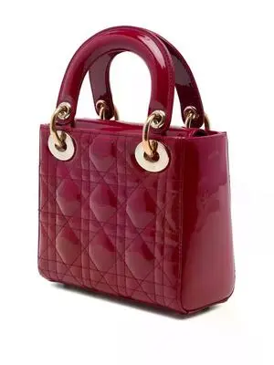 Dior 2018 Mini Patent Cannage Lady Satchel