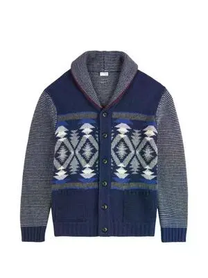 FAY Geometric-pattern Shawl-collar Cardigan