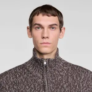 Sandro Zipped Wool Cardigan