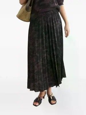 Scotch & Soda Pleated Abstract-print Skirt