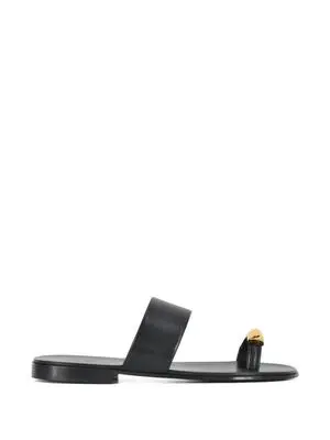 GIUSEPPE ZANOTTI Desmond Leather Sandals - Black