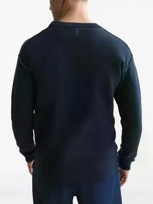 Scotch & Soda Contrast-stitch Crew-neck Sweater - Blue