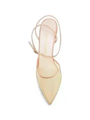 ANDREA WAZEN Denver Mesh-panelled Leather Pumps