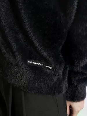 Alexander Wang Textured Chenille V-neck Cardigan