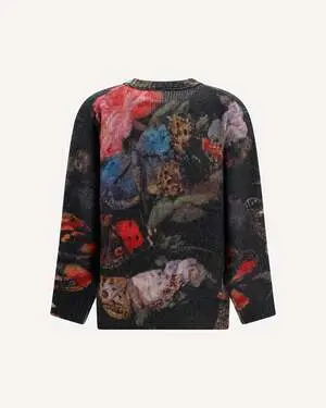 R13 Oversized Cashmere Crewneck Sweater - Grey
