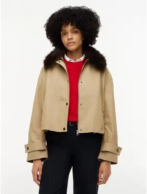 Tommy Hilfiger Faux Fur-trimmed Bomber Jacket