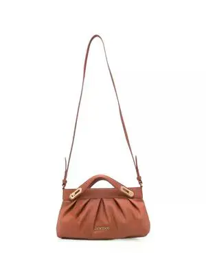Moschino Ruched Leather Cross Body Bag