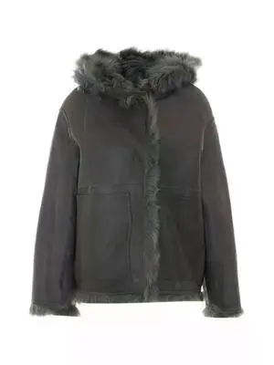 YVES SALOMON Hooded Shearling Jacket
