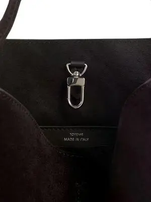 TOTEME Small Belted Suede Tote Espresso
