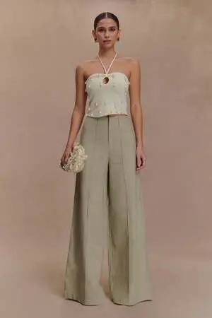 Meshki Brandi Linen Straight Leg Pant