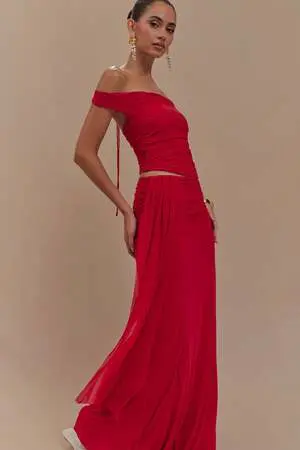Meshki Arna Mesh Maxi Skirt