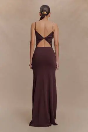 Meshki Reama Wrap Over Knit Maxi Dress