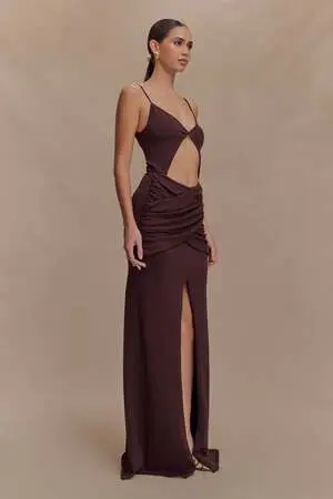 Meshki Reama Wrap Over Knit Maxi Dress
