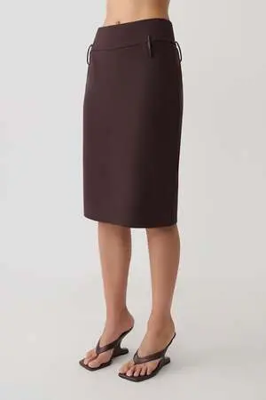 Meshki Brooke Suiting Midi Skirt