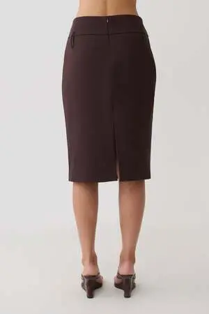 Meshki Brooke Suiting Midi Skirt