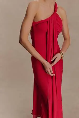 Meshki Philippa Knotted Crepe Maxi Dress