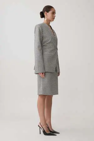 Meshki Darcie Drop Shoulder Suiting Blazer - Multi