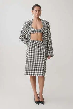 Meshki Amelie Tweed Midi Skirt
