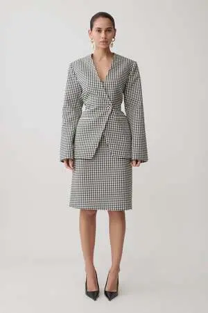 Meshki Amelie Tweed Midi Skirt