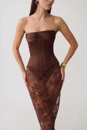 Meshki Nicolla Satin Strapless Corset