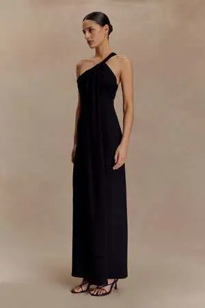 Meshki Philippa Knotted Crepe Maxi Dress