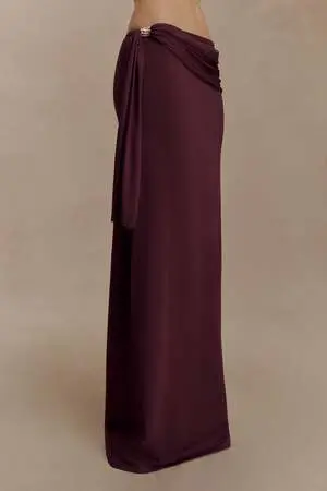 Meshki Bowie Low Rise Knit Maxi Skirt