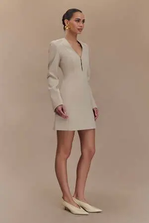 Meshki Arora Suiting Blazer Dress With Pleating