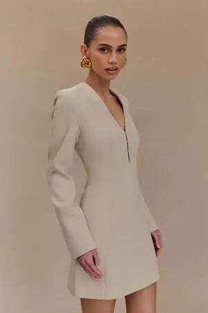 Meshki Arora Suiting Blazer Dress With Pleating