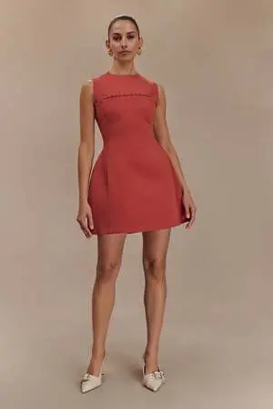 Meshki Winona Suiting Mini Dress With Cut Out