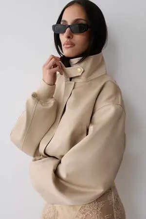 Meshki Nicolla Satin Bomber Jacket